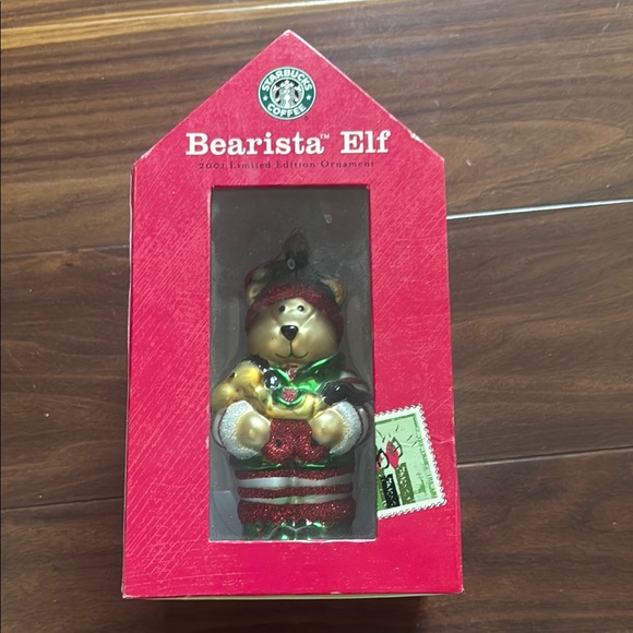 Starbucks | Holiday | Starbucks Festive Bearista Elf Ornament With Red ...
